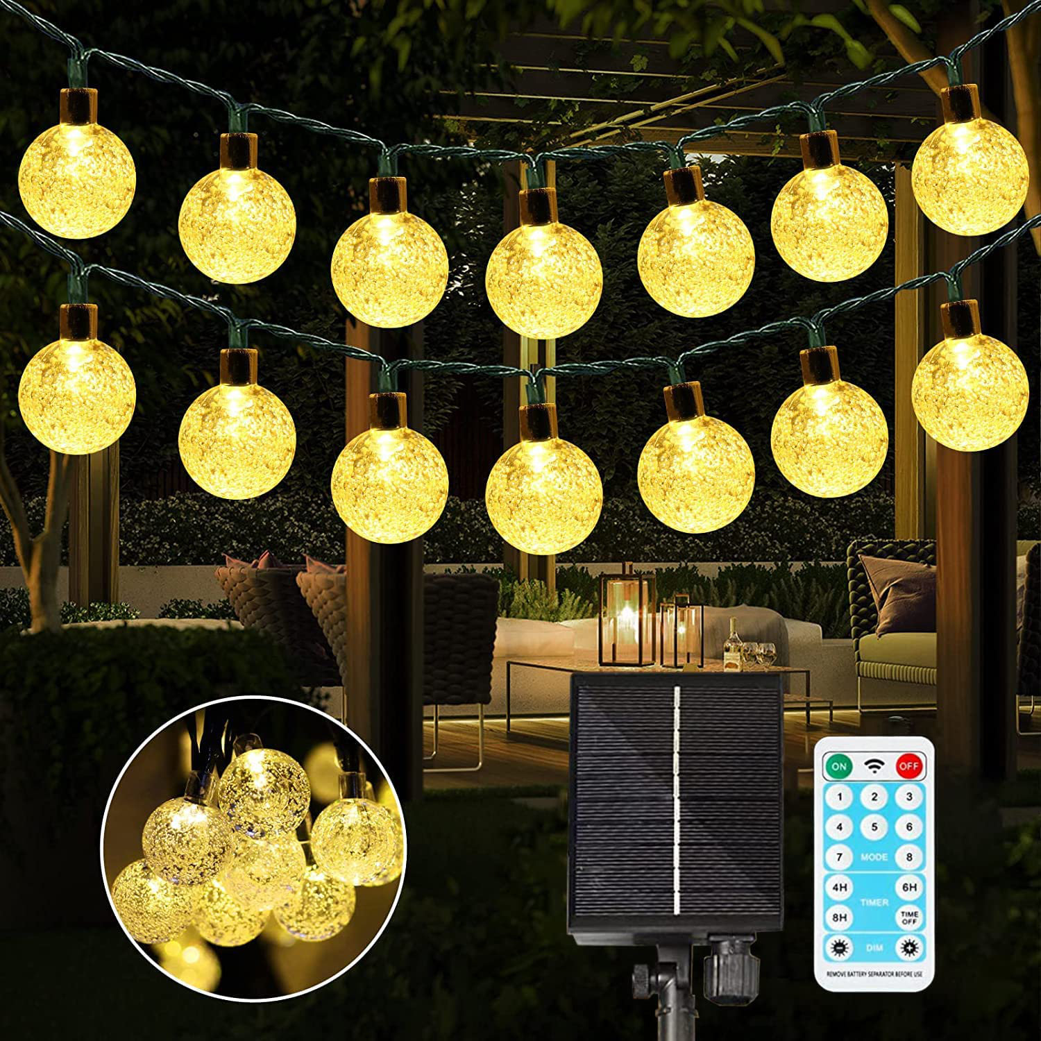 The Holiday Aisle® Solar String Lights | Wayfair