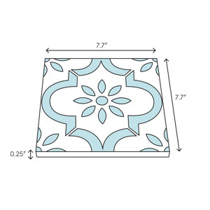Imagine Tile, Inc. Water 8" x 8" Ceramic Field Tile | Wayfair