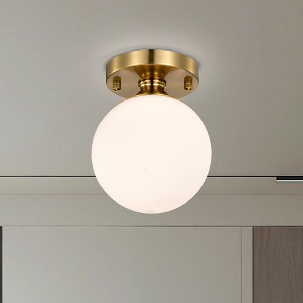 Mercer41 glod entryway light fixture glass globe ceiling light | Wayfair