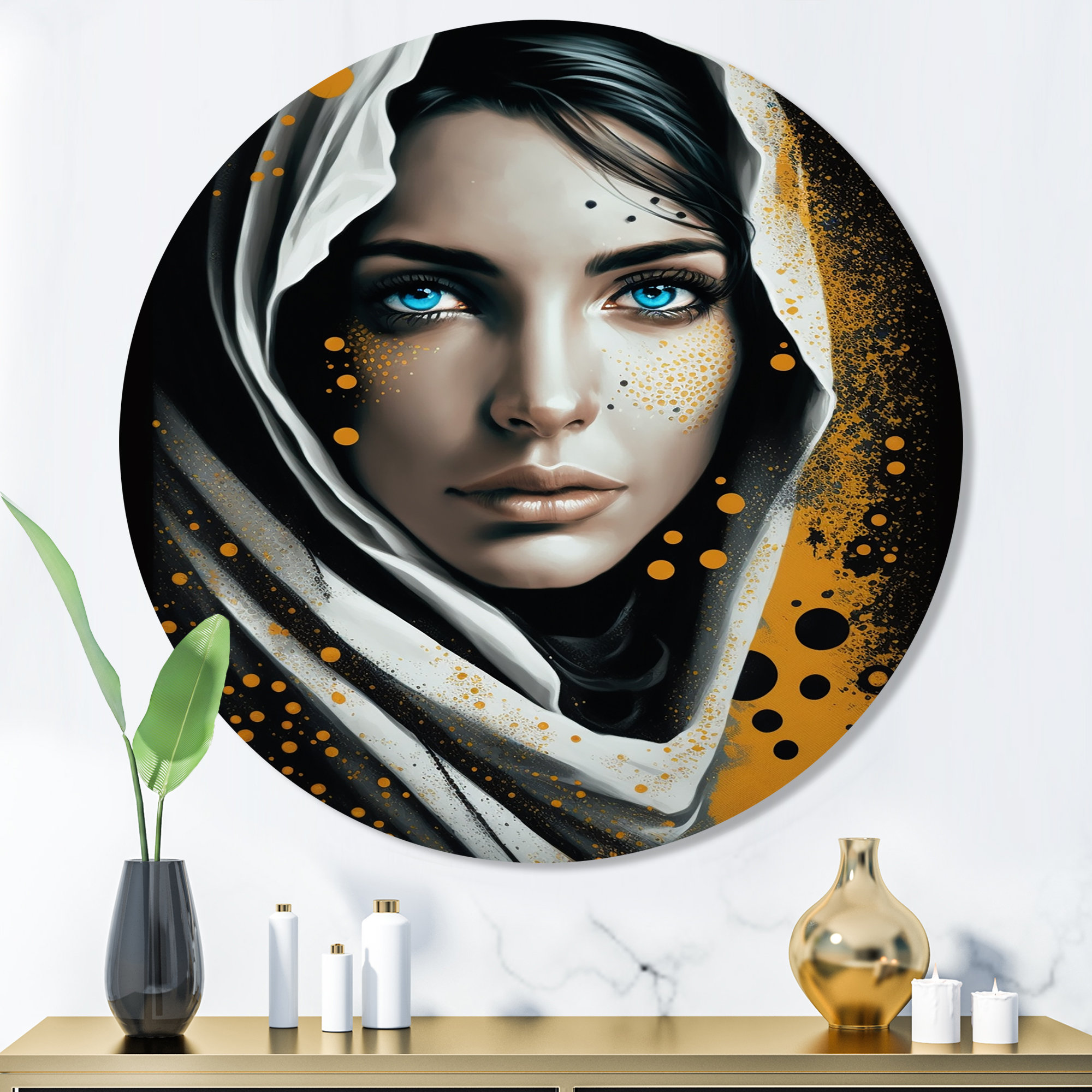 Mercer41 Fierce Blue Female Eyes II - Modern Woman Metal Wall Décor ...