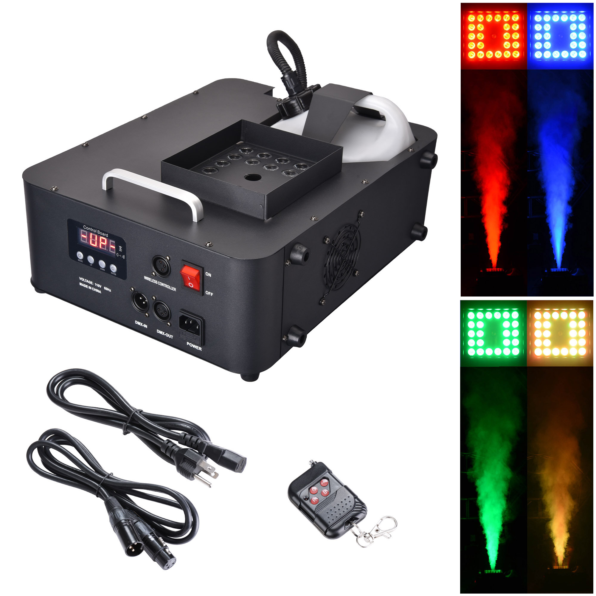 Yescom 1500W LED Smoke Effect Machine Stage Fogger Equipment Wired ...