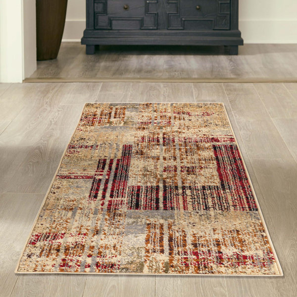 Trent Austin Design® Knowle Machine Woven Performance Brown/Red Rug ...
