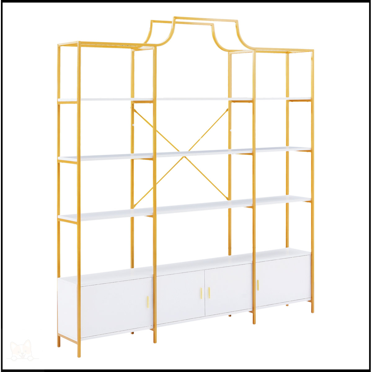 Mercer41 Naiesha 4 Tiers Home Office Bookcase Bookshelf, Storage ...