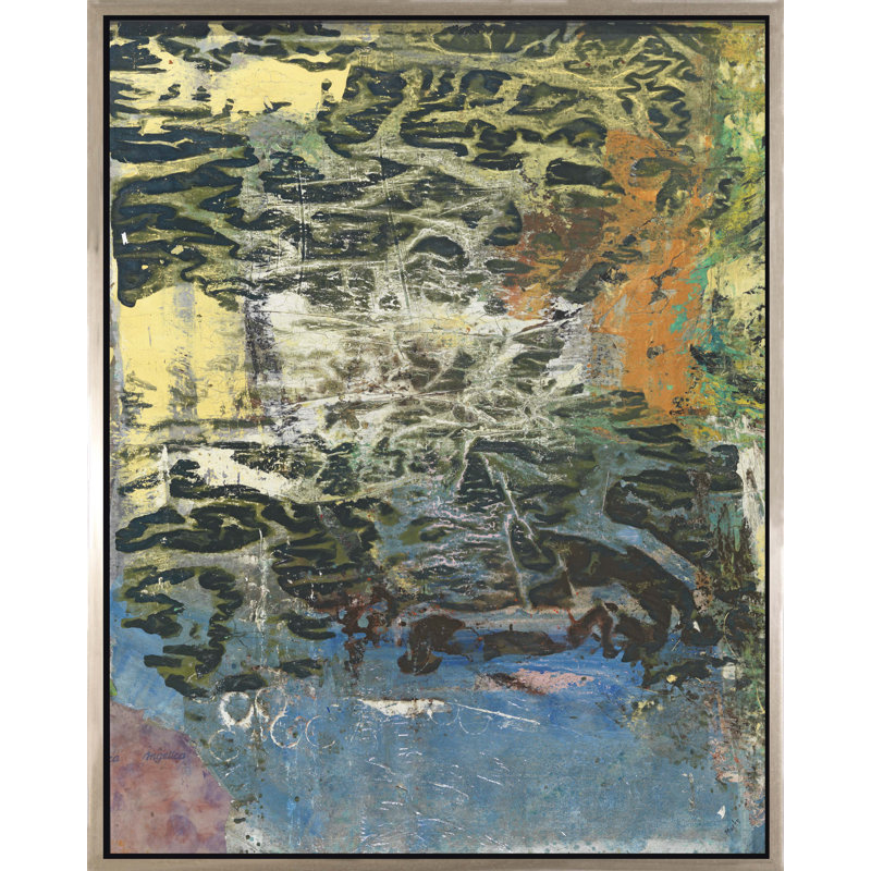 CHC Art, Inc. Abstract with Texture I - Floater Frame Painting on ...