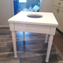 ELLAI Solid Wood Table Laundry Sink Table Freestanding for 24-inch ...