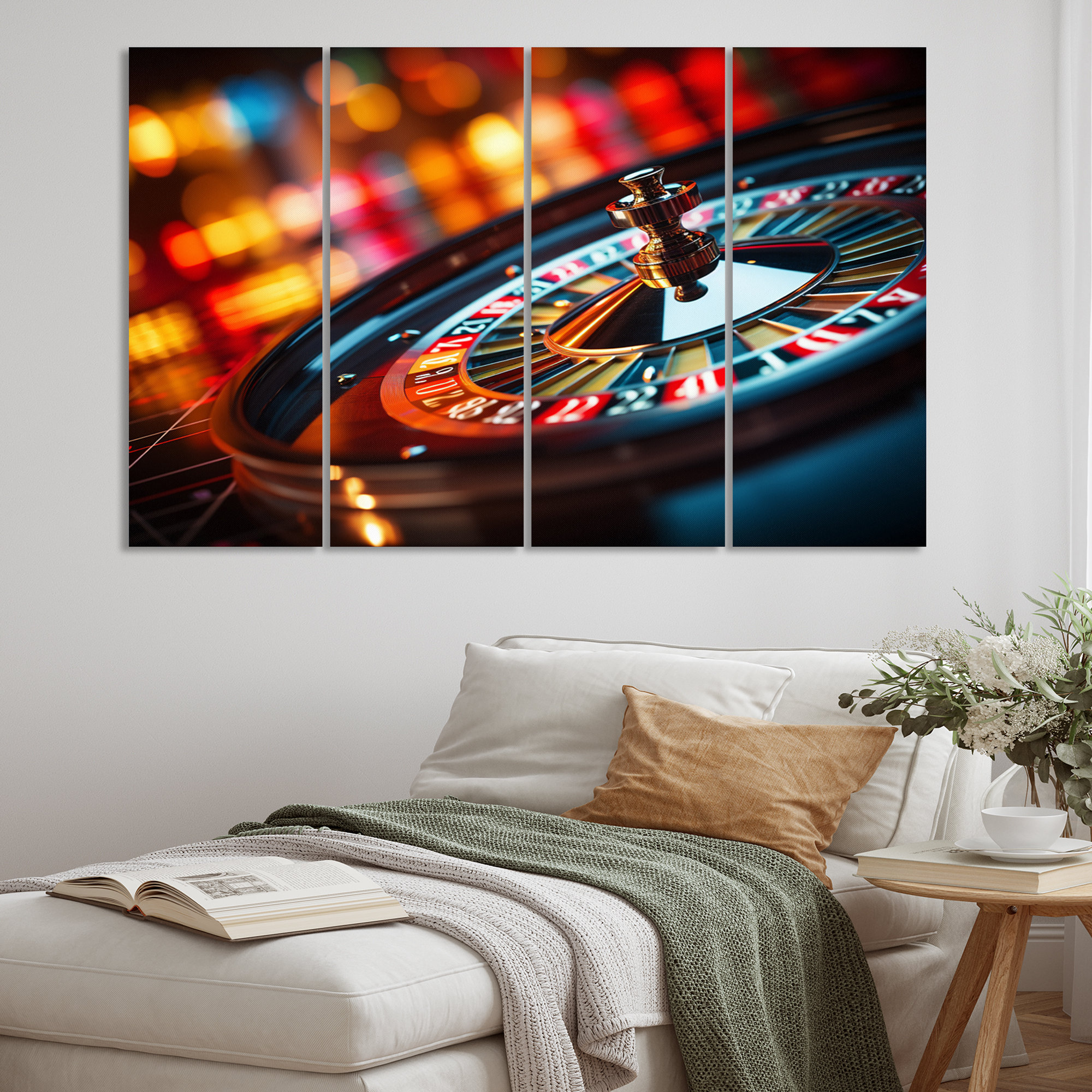 Design Art Casino Royale Roulette IV - Casino & Games Metal Wall Art ...