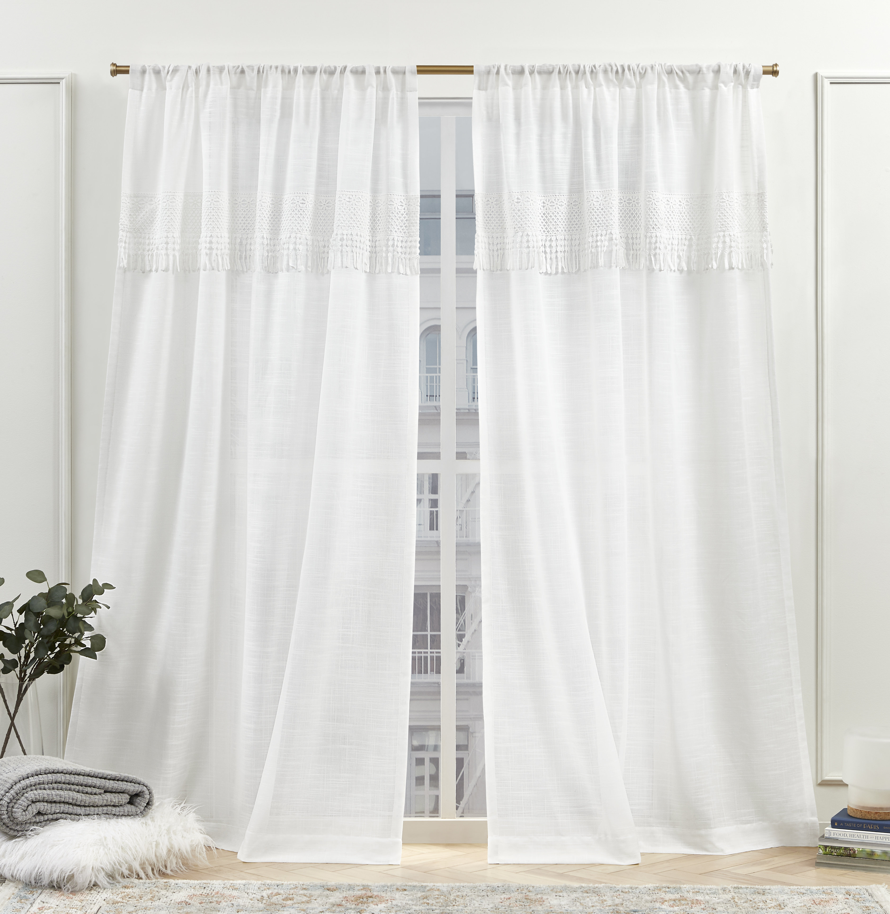 Nicole Miller New York Dunbar Light Filtering Rod Pocket Curtain Panels ...