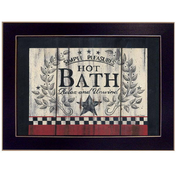 August Grove® Hot Bath Framed Wall Art, Bathroom Wall Décor Framed ...