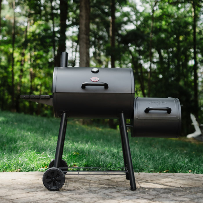 Char-Griller Smokin' Pro Charcoal Barrel Grill and Offset Smoker ...