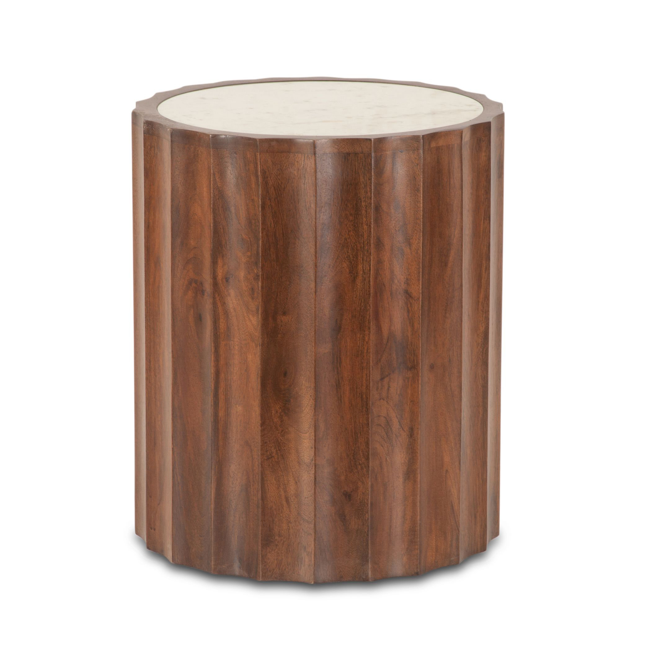 Latitude Run® Eisenstark Marble Enclosed End Table | Wayfair
