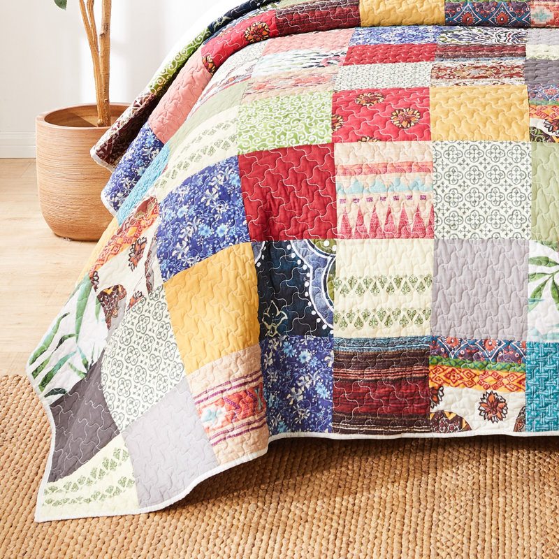 Greenland Home Fashions Renee Upcycle Patchwork Quilt Set & Reviews ...