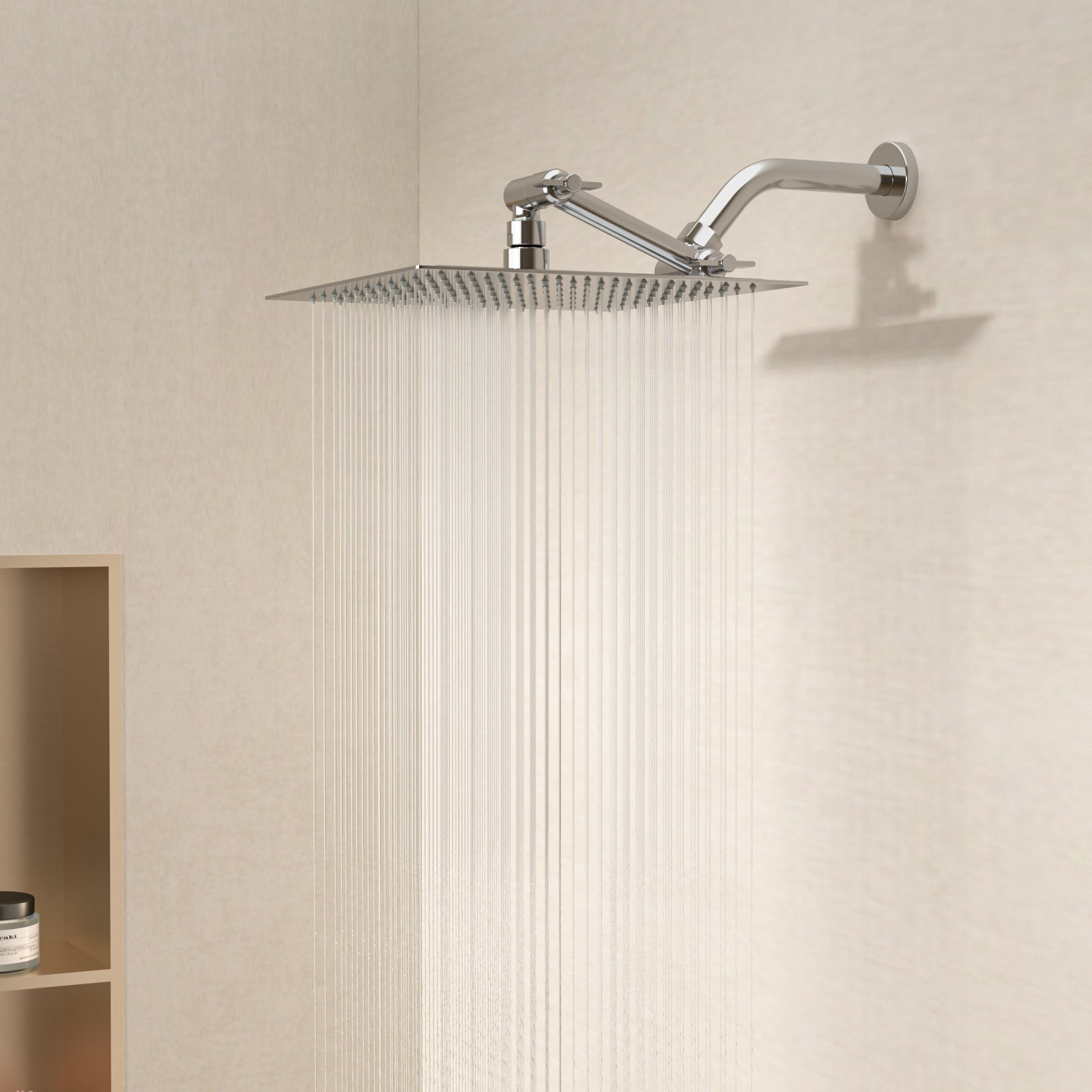 LEPUDAY 4 Inch Wall Mount Adjustable Extension Shower Arm Replacement ...