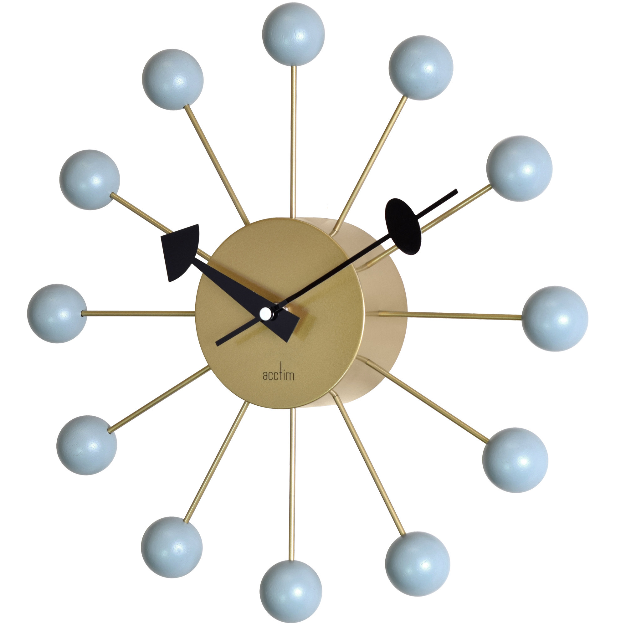 Acctim Meta Brass and Haze Metal Spoke Wall Clock | Wayfair.co.uk