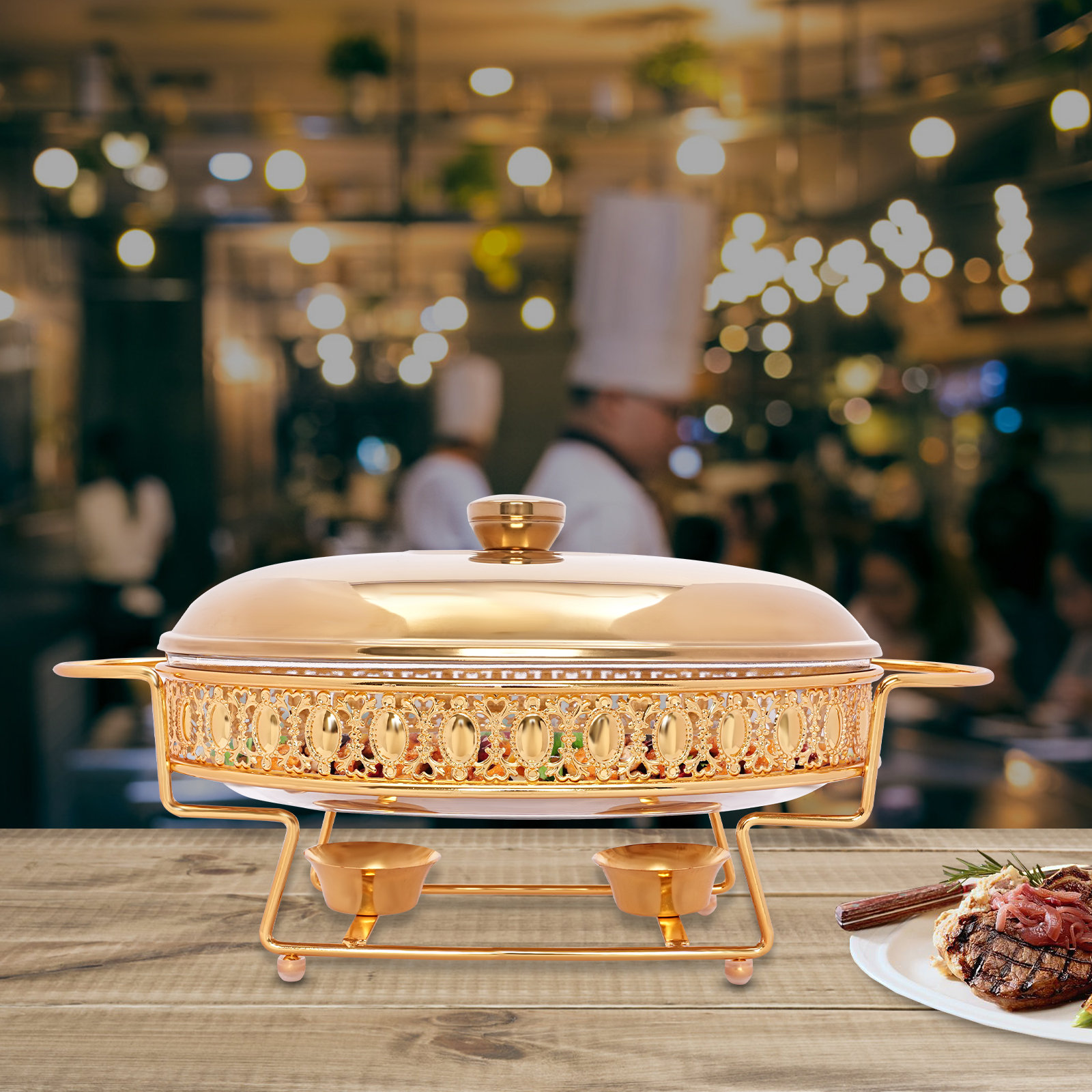 The Party Aisle™ Oval Food Warmer Buffet Chafing Dish Set - Wayfair Canada