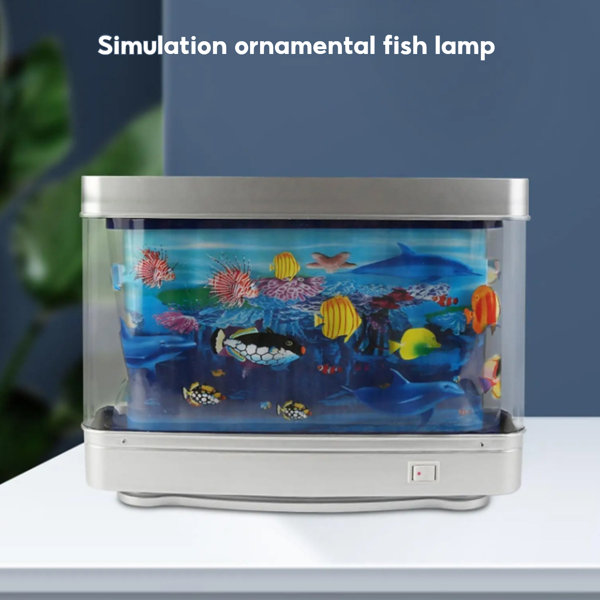 Fake Fish Tank LED Artificial Aquarium With Glowing Fish - No Water, No ...