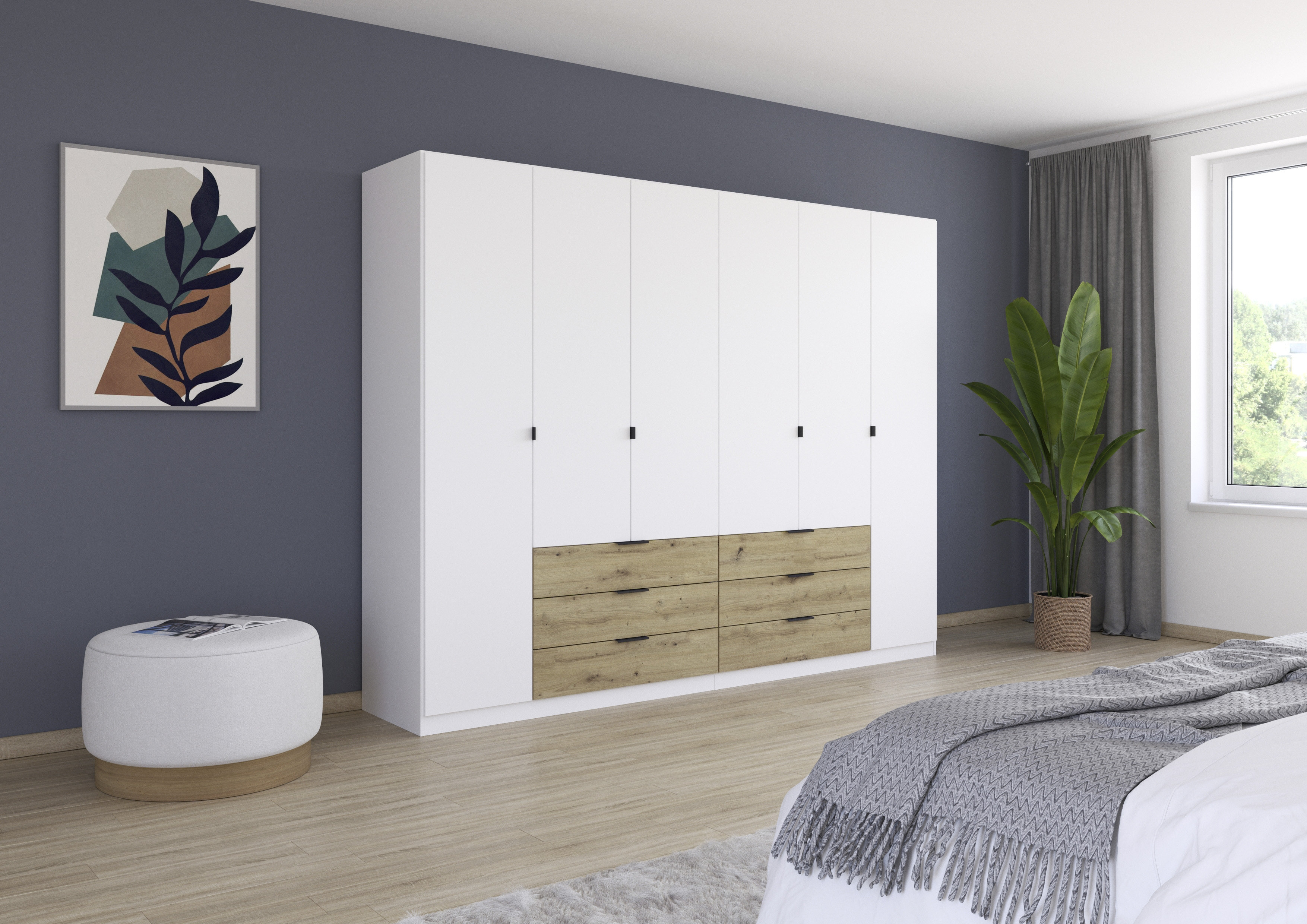 Rauch Wardrobe Wardrobe with hinged doors and drawers made in Germany ...