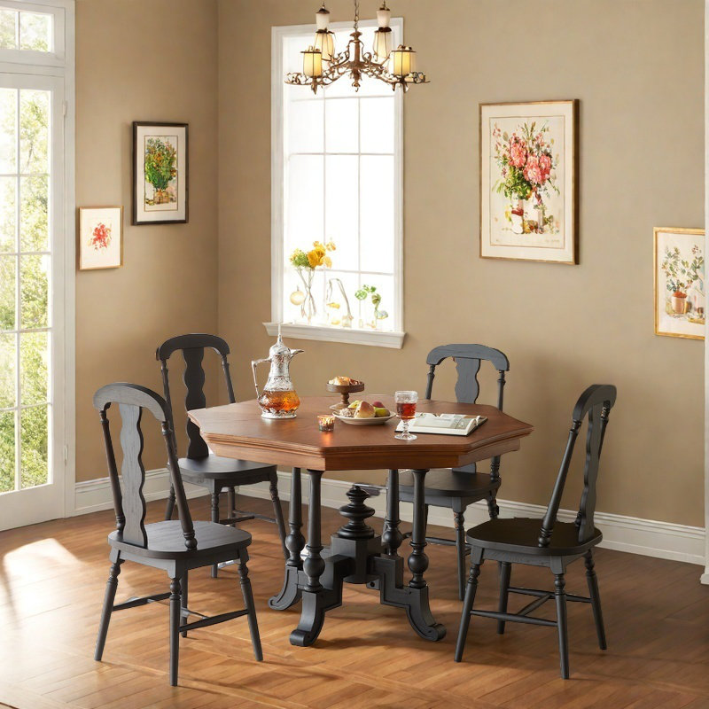 Canora Grey Solid Wood Multilayer Dining Table Sets. | Wayfair
