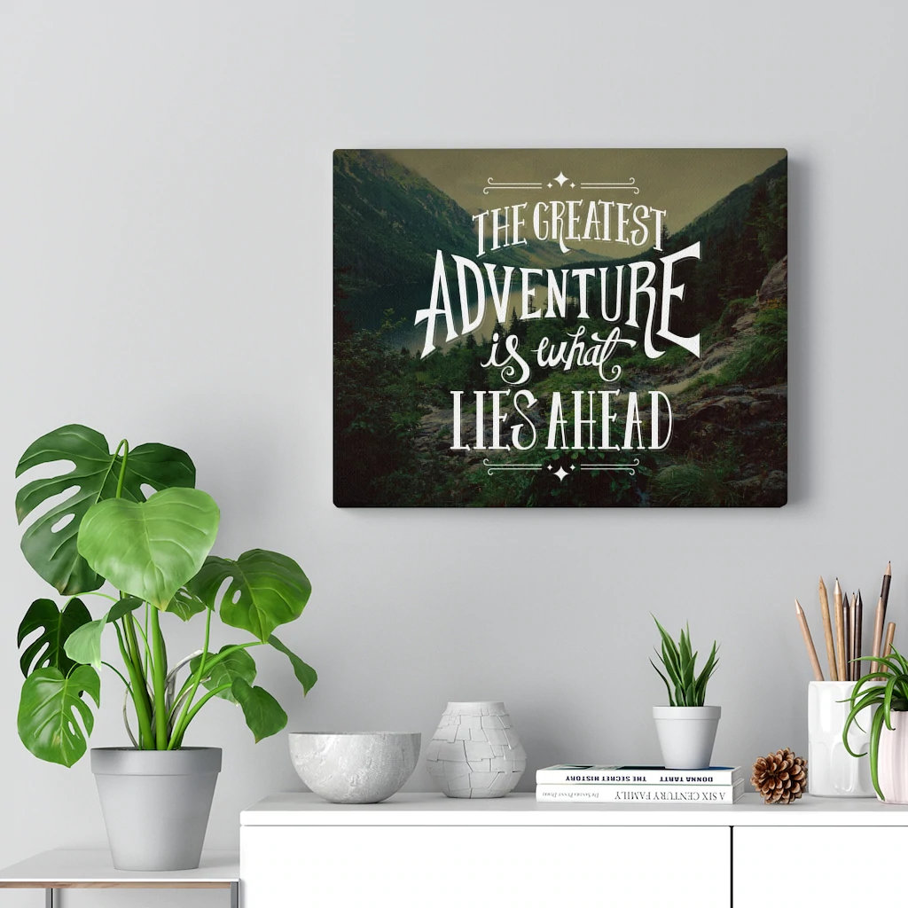 Trinx Inspirational Quote Canvas Greatest Adventure Wall Art ...