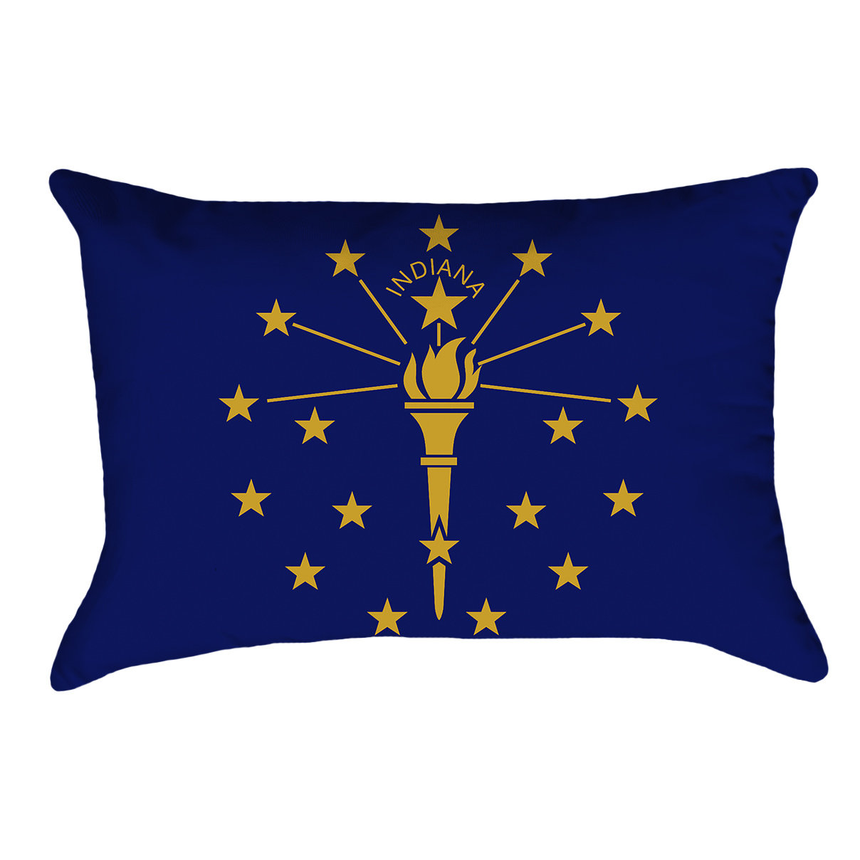 ArtVerse Centers Indiana Flag Pillow in , Cotton Twill Double Sided ...