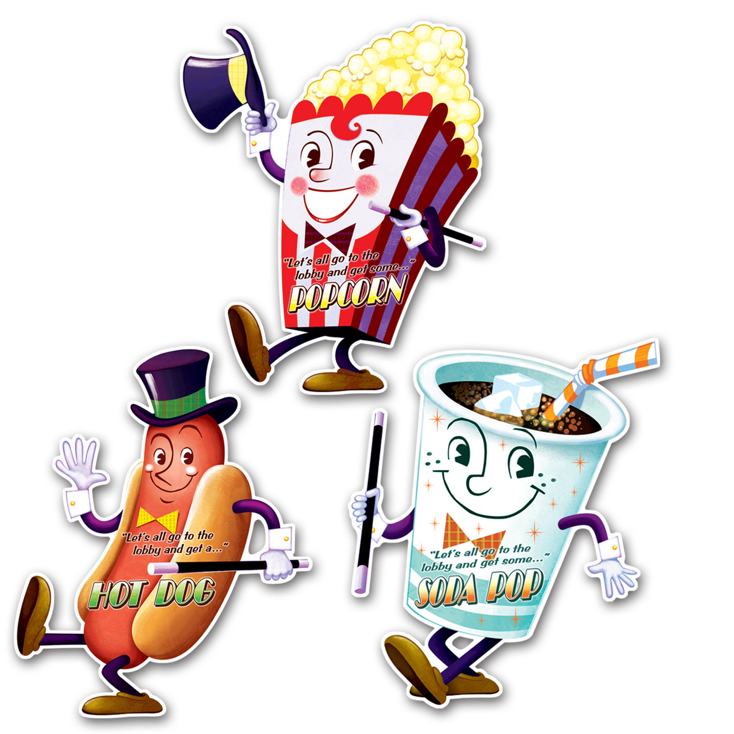 The Party Aisle™ Movie Night Cutouts - Pack of 12 | Wayfair