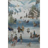 Dakota Fields Winter-Themed Sleigh, Wolf, and Human Patterned Creative ...