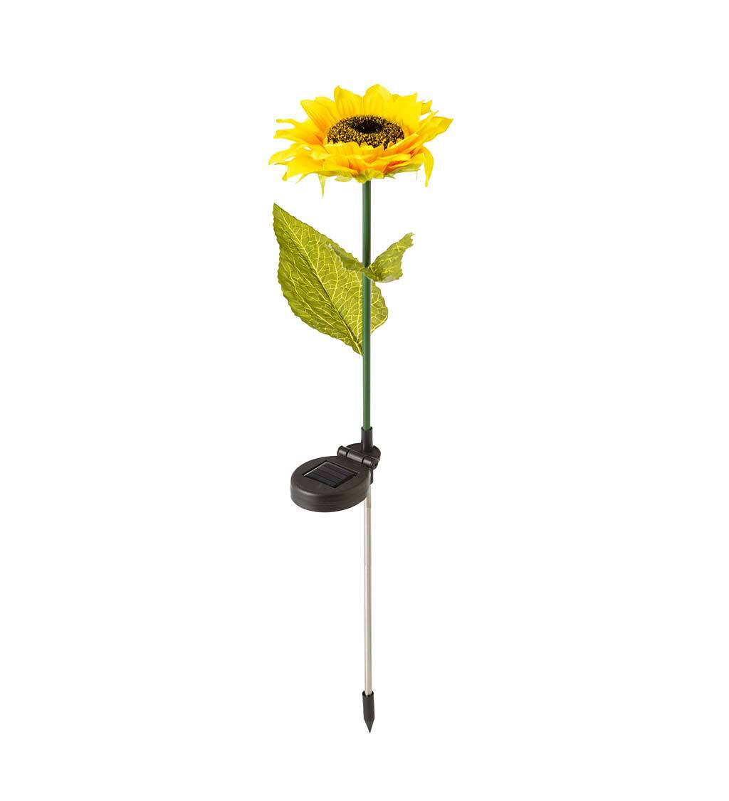 Wind & Weather Solar-Powered Sunflower Garden Stake - Wayfair Canada