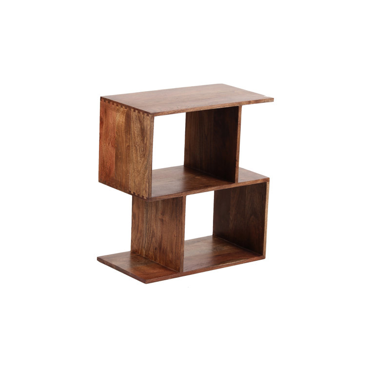 Arlyssa Solid Wood Geometric Bookcase