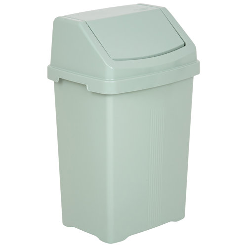 Wham Essentials 50L Swing Top Rubbish Bin Silver Sage | Wayfair.co.uk