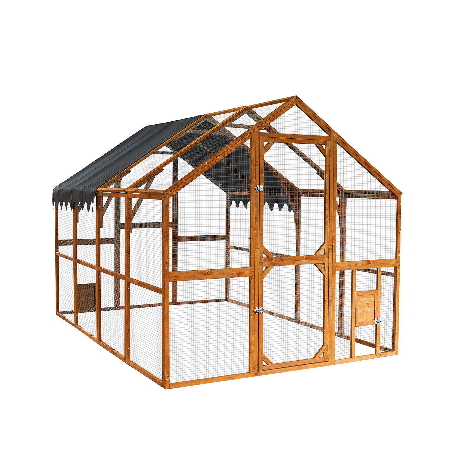 Tucker Murphy Pet™ Large Wooden Outdoor Chicken Coop 110" Large Hen Run ...
