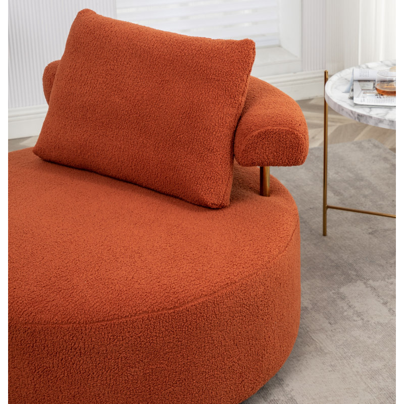 Orren Ellis Chenice Upholstered Swivel Barrel Chair & Reviews | Wayfair