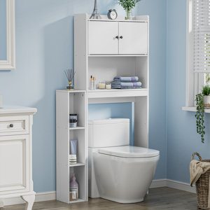 Latitude Run® Velia 63'' H Freestanding Over The Toilet Bathroom ...