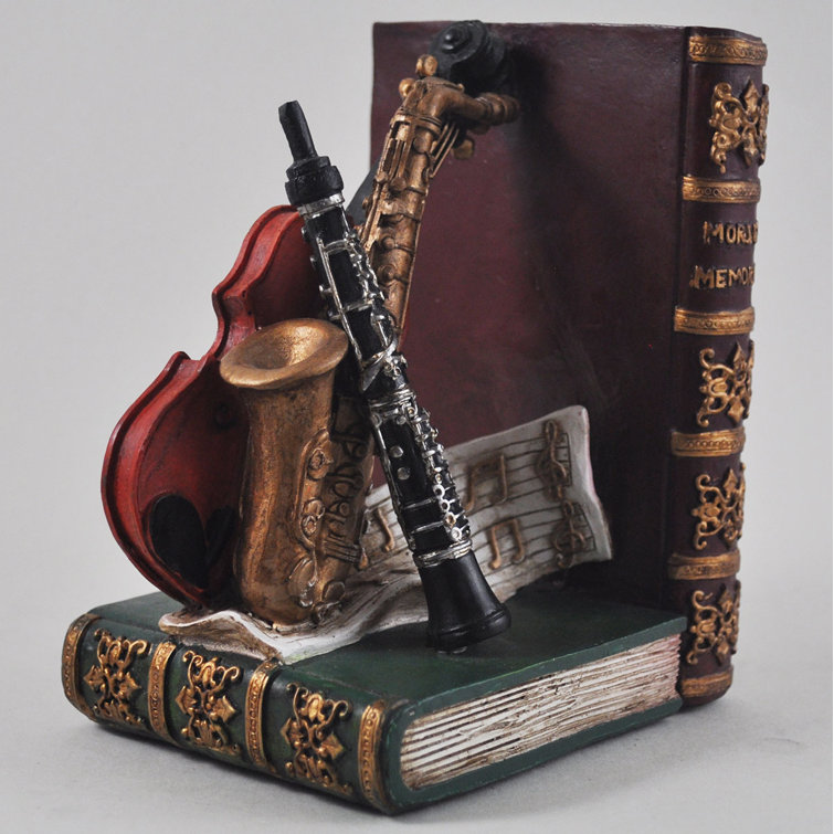 Astoria Grand Classical Musical Instruments Shelf Tidy Bookends ...