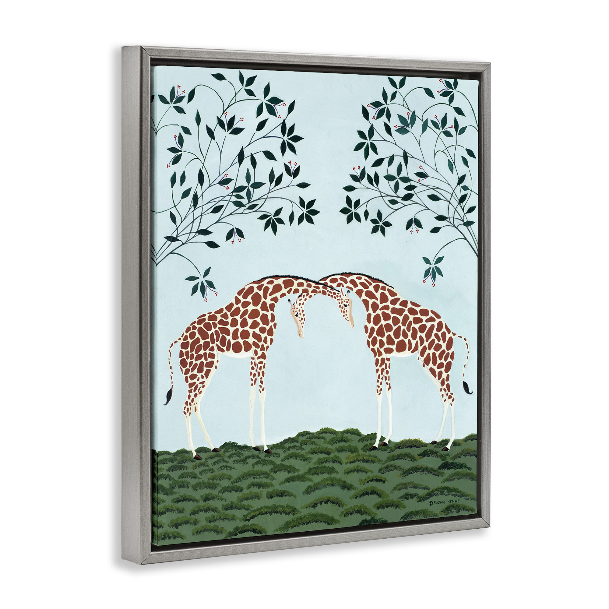 Latitude Run® Friendship Symmetrical Giraffes Floating Frame, design by ...