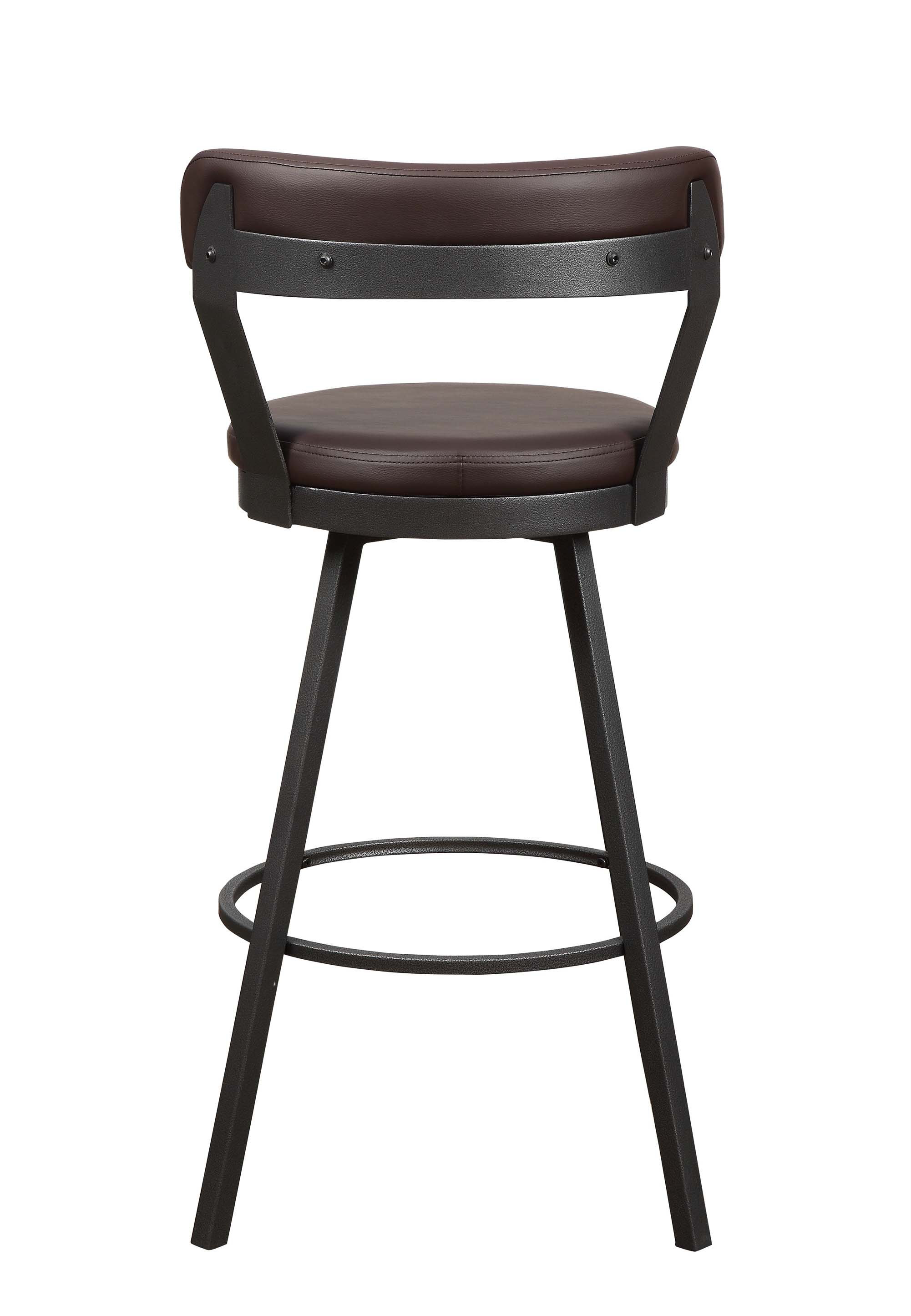 Corrigan Studio® Pub Chairs 2Pc Set PU Upholstered Metal Base Counter ...