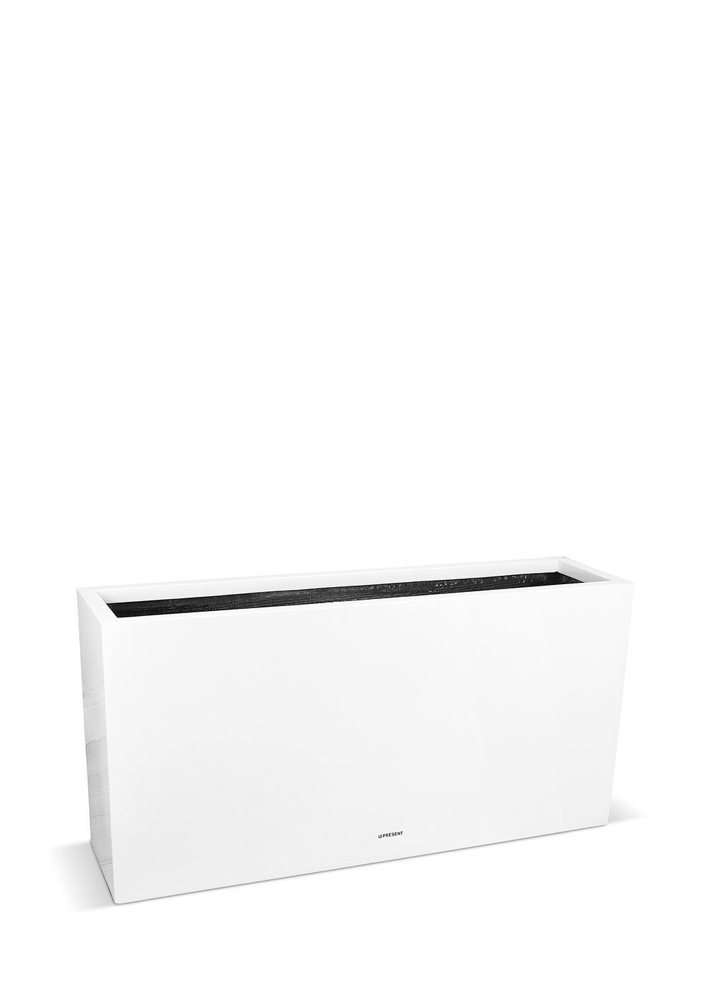 AllModern Lux Box Fiberglass Flower Box in White Gloss Finish | AllModern