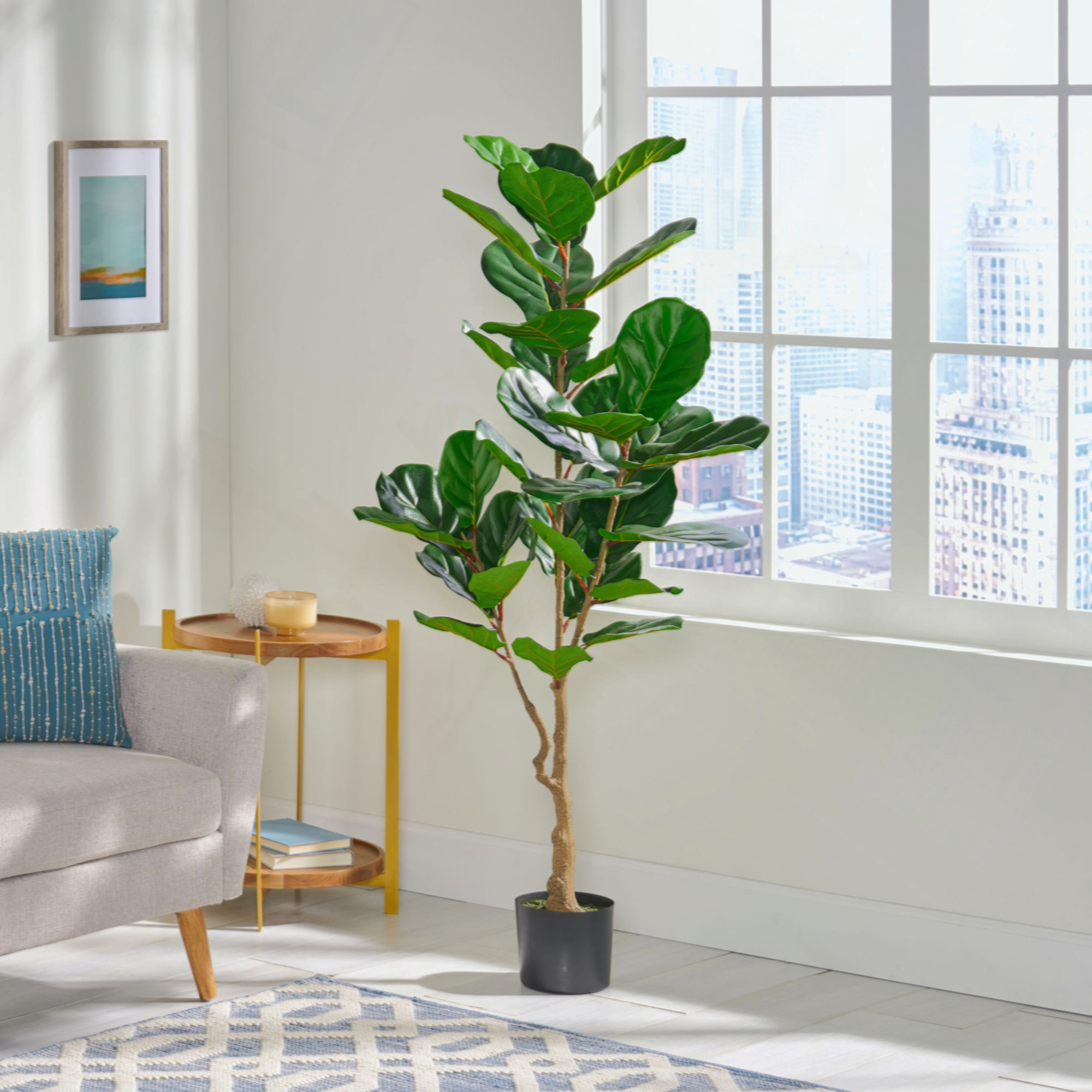 Latitude Run® ARTIFICIAL FIDDLE LEAF FIG TREE | Wayfair