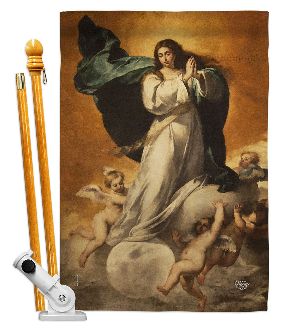 Ornament Collection Immaculate Conception With Angels House Flag Set ...