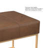 Homepop Large Square Metal Ottoman - Faux Leather & Reviews | Wayfair