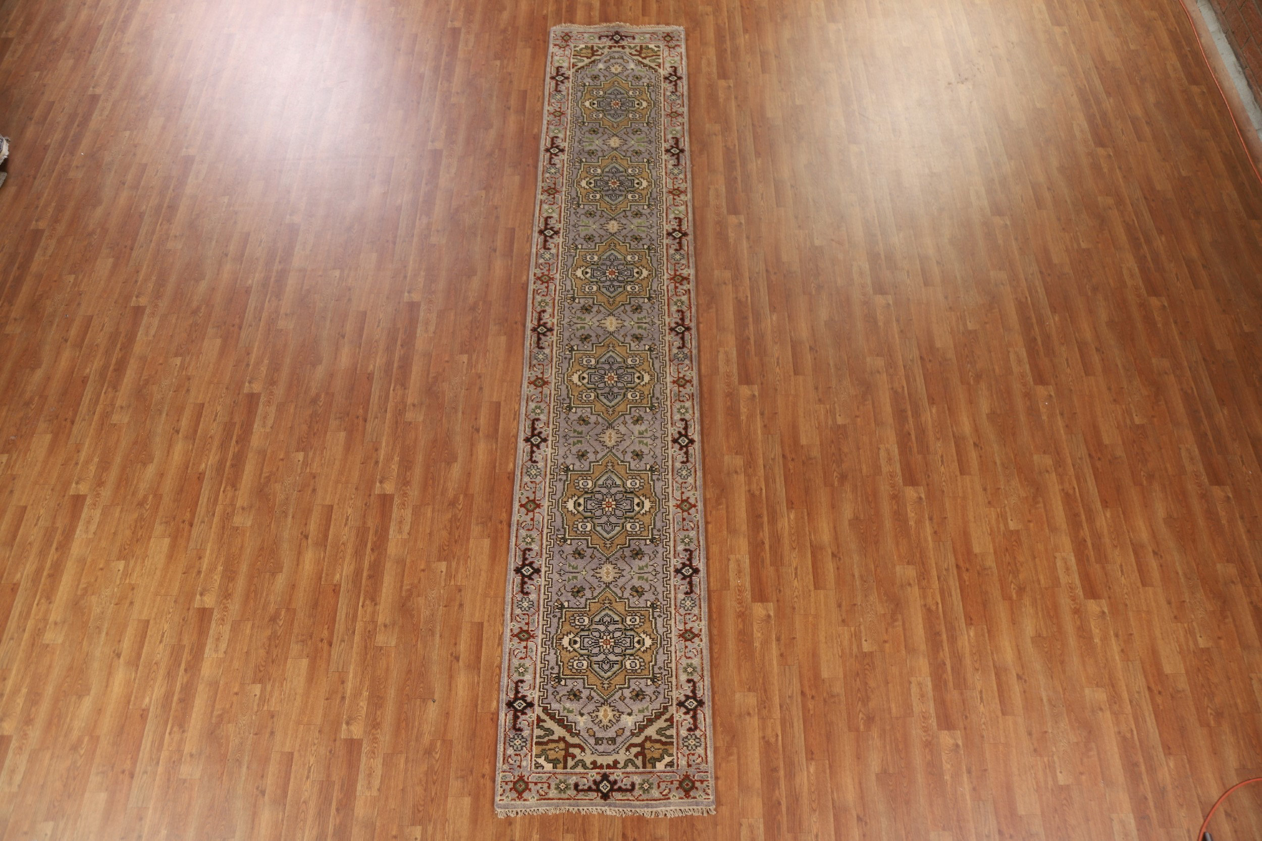Rugsource Geometric Heriz Serapi Oriental Runner Rug Hand-Knotted 3X14 ...