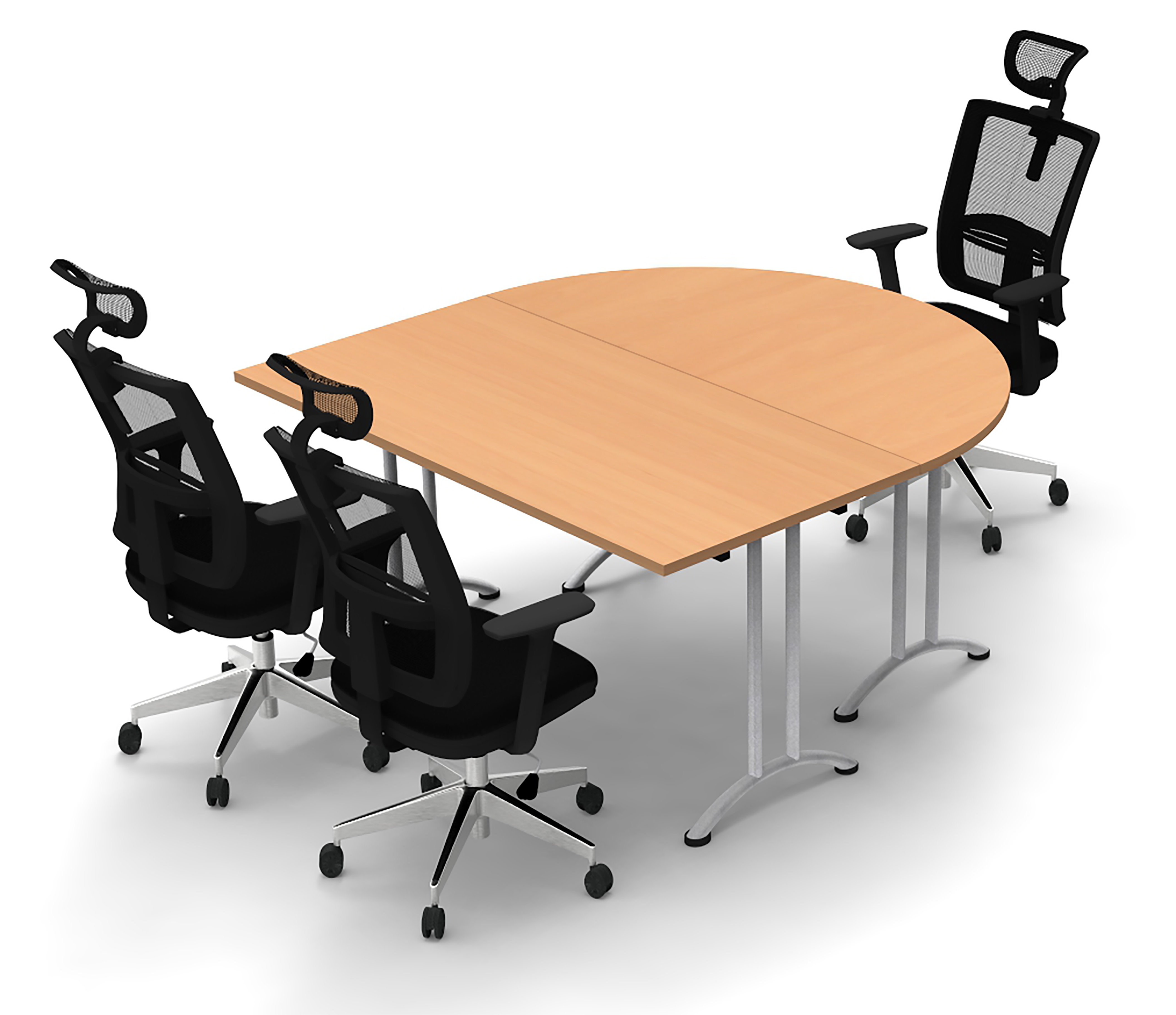 Symple Stuff Hafer 3 Person Conference Meeting Tables with 3 Chairs ...