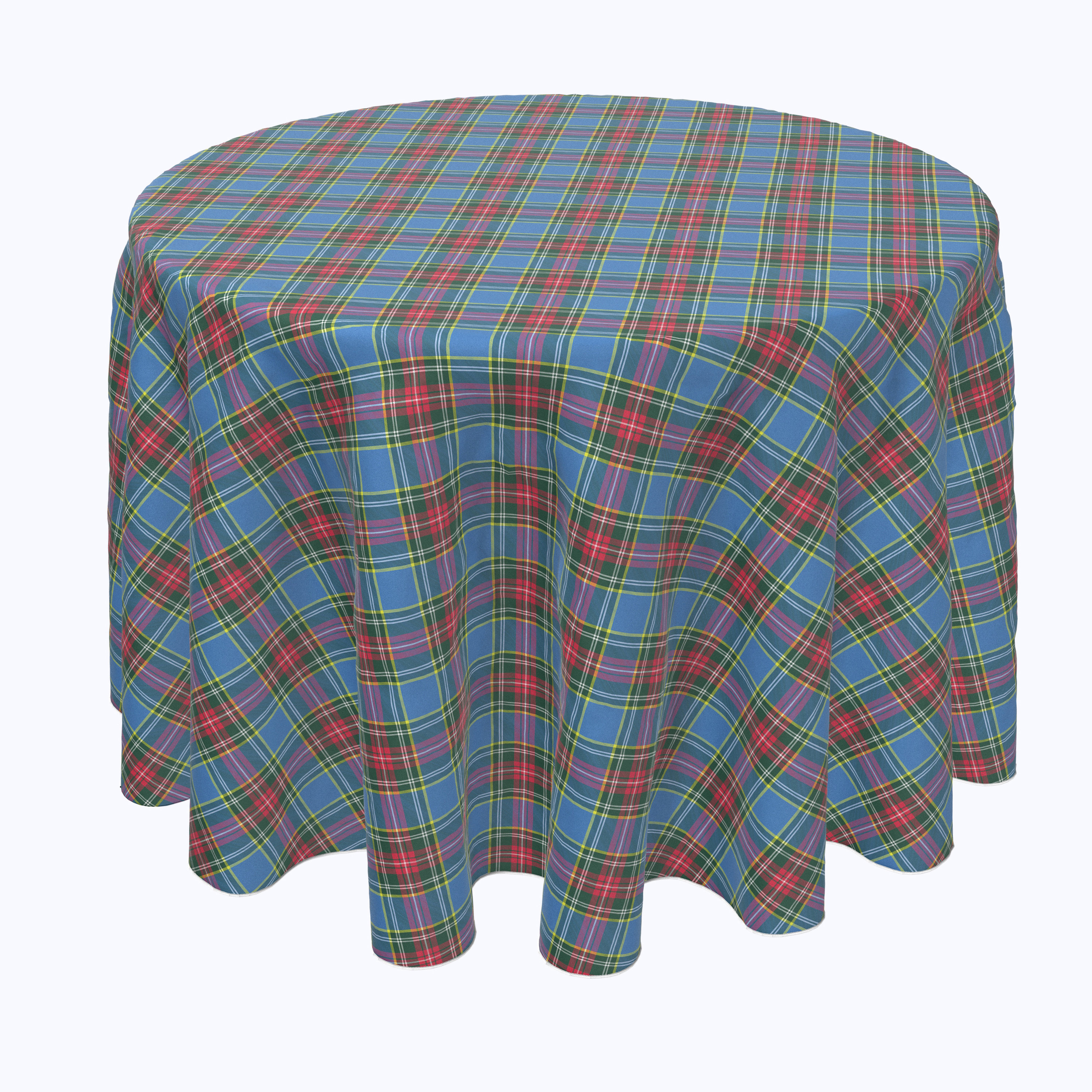 Gracie Oaks Hamaad Plaid Round Tablecloth | Wayfair