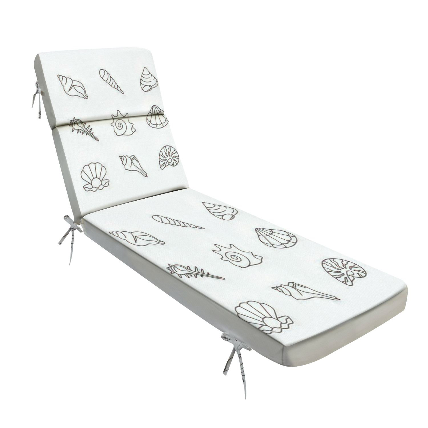 Rosecliff Heights Outdoor Indoor 3'' Lounge Patio Cushion Sea shells ...