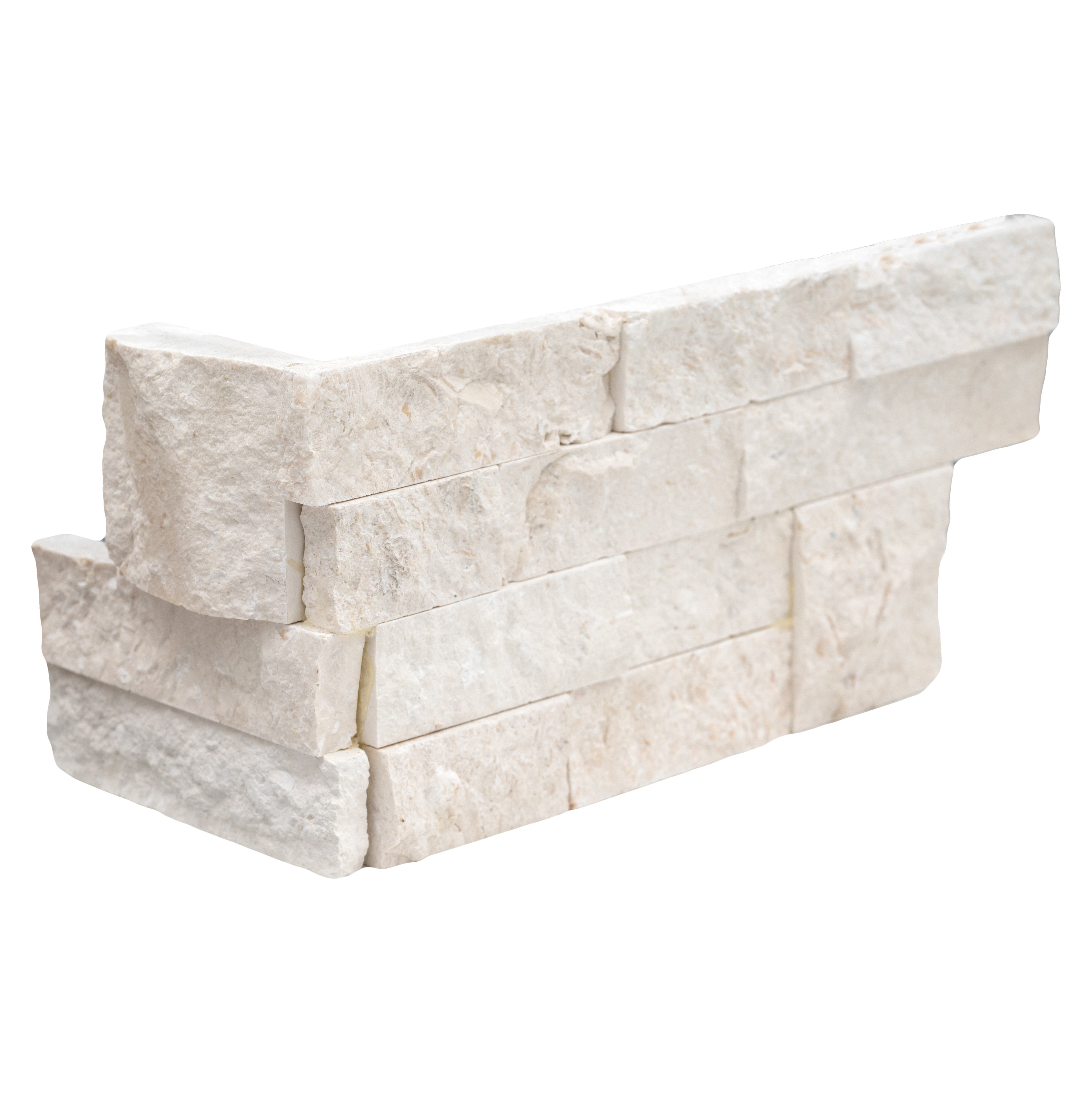 Ackland Montara Ivoria 6 in. x 18 in. Split Face Limestone Ledger Panel ...