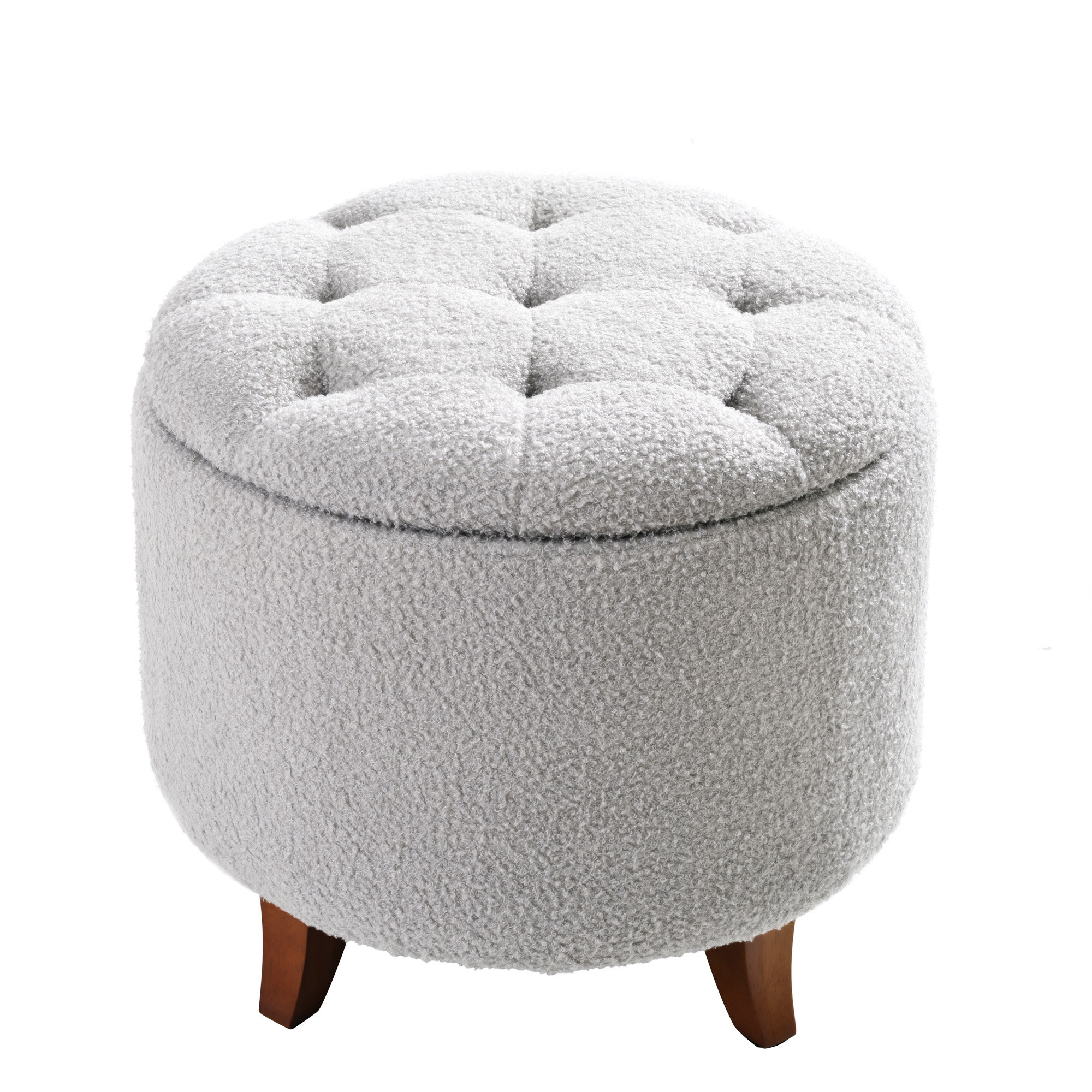 Red Barrel Studio® Round Ottoman Storage Stool With Cover Lid | Wayfair