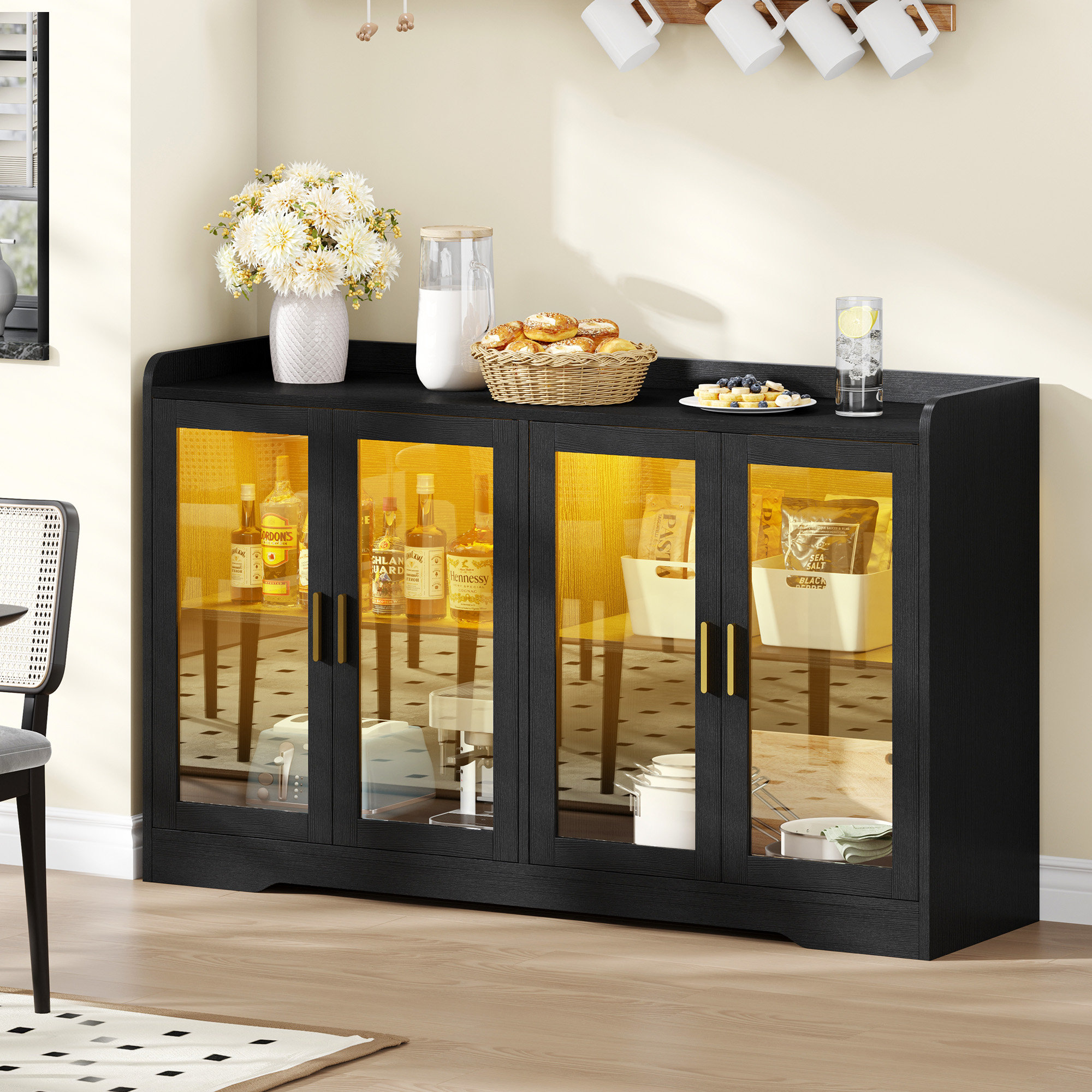 Wrought Studio™ Hoseia Sideboard Buffet Cabinet With Door, Accent ...