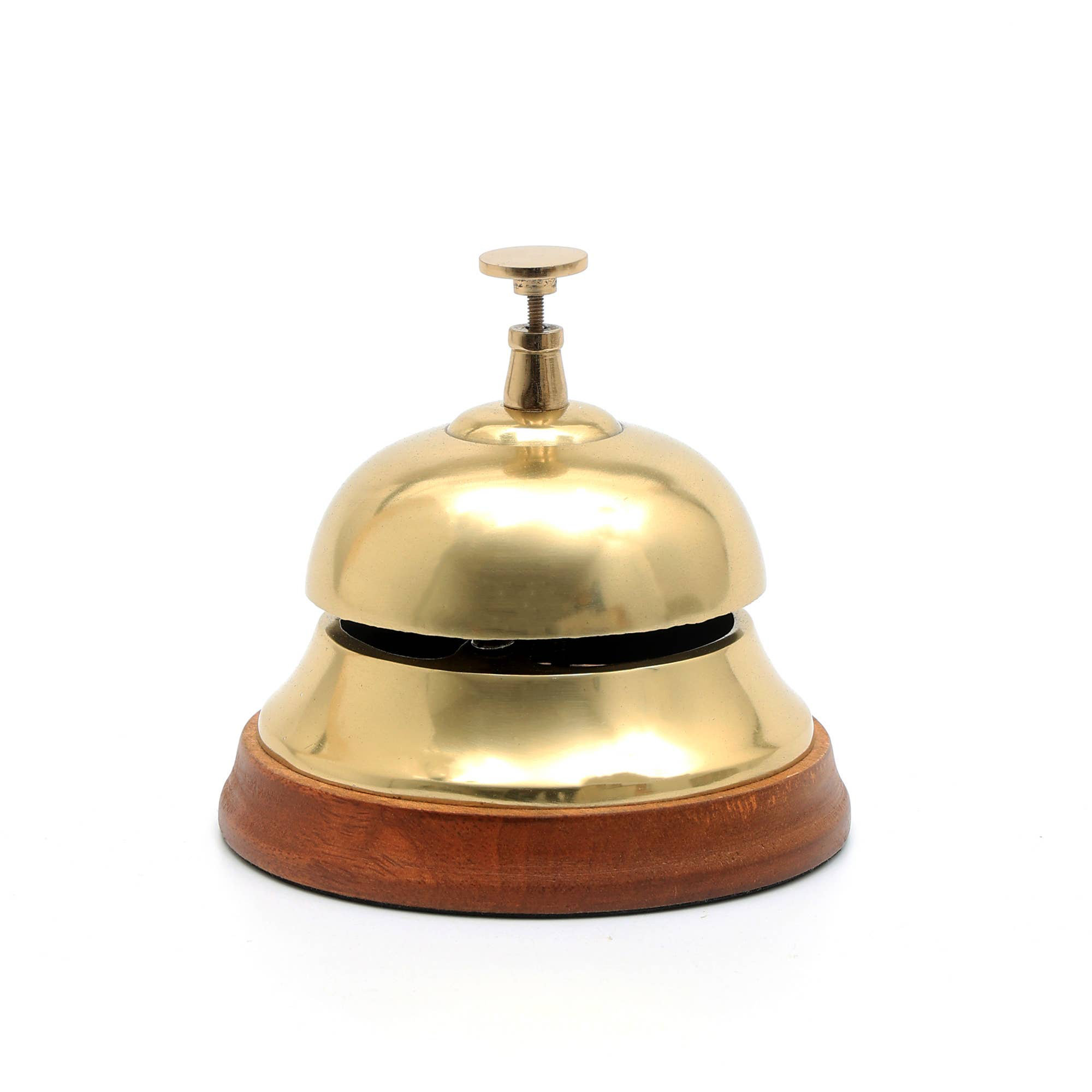 House of Hampton® Decorative Gold Polished Desk Bell-Tabletop Object-4. ...