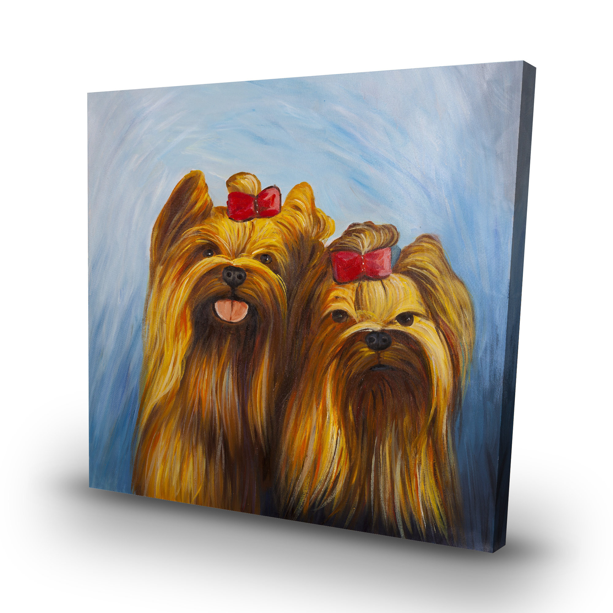 Begin Edition International Inc. Two smiling dogs with bow tie - 32"x32 ...
