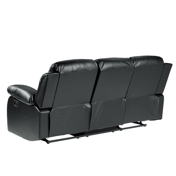 Wade Logan® Mccubbin 83'' Vegan Leather Reclining Sofa & Reviews | Wayfair