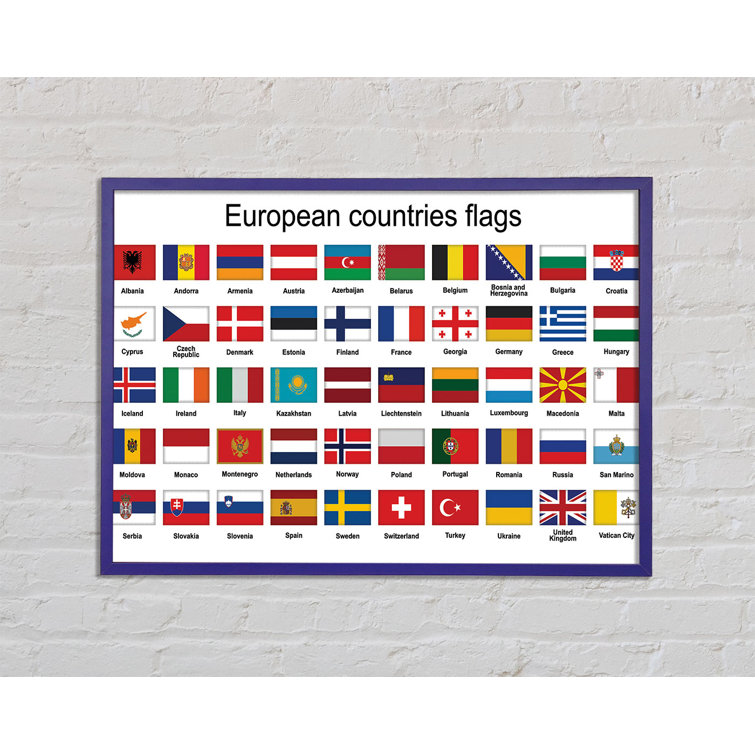 Ophelia & Co. European Country Flags - Single Picture Frame Art Prints ...