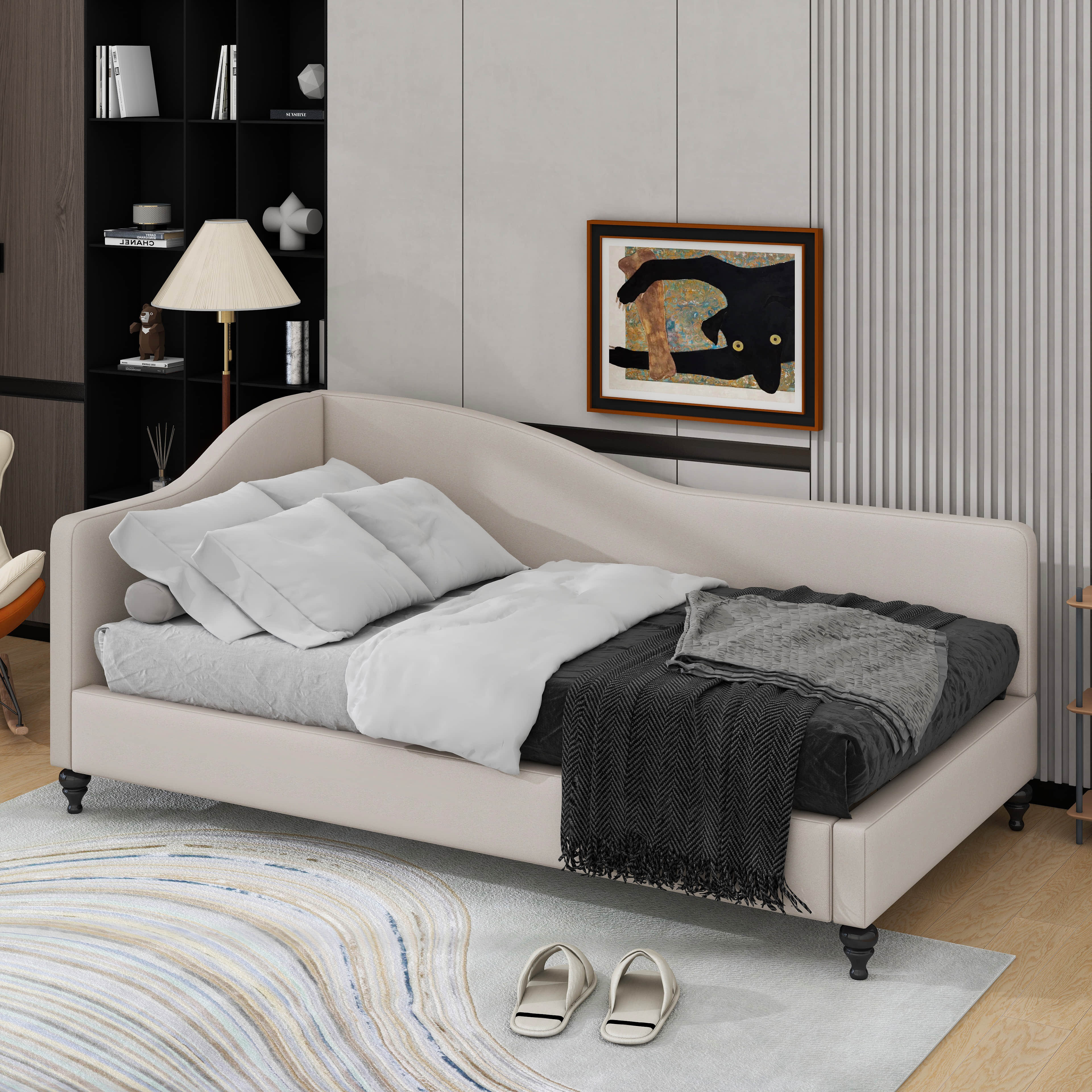 Darby Home Co L-Shaped Linen Daybed | Wayfair